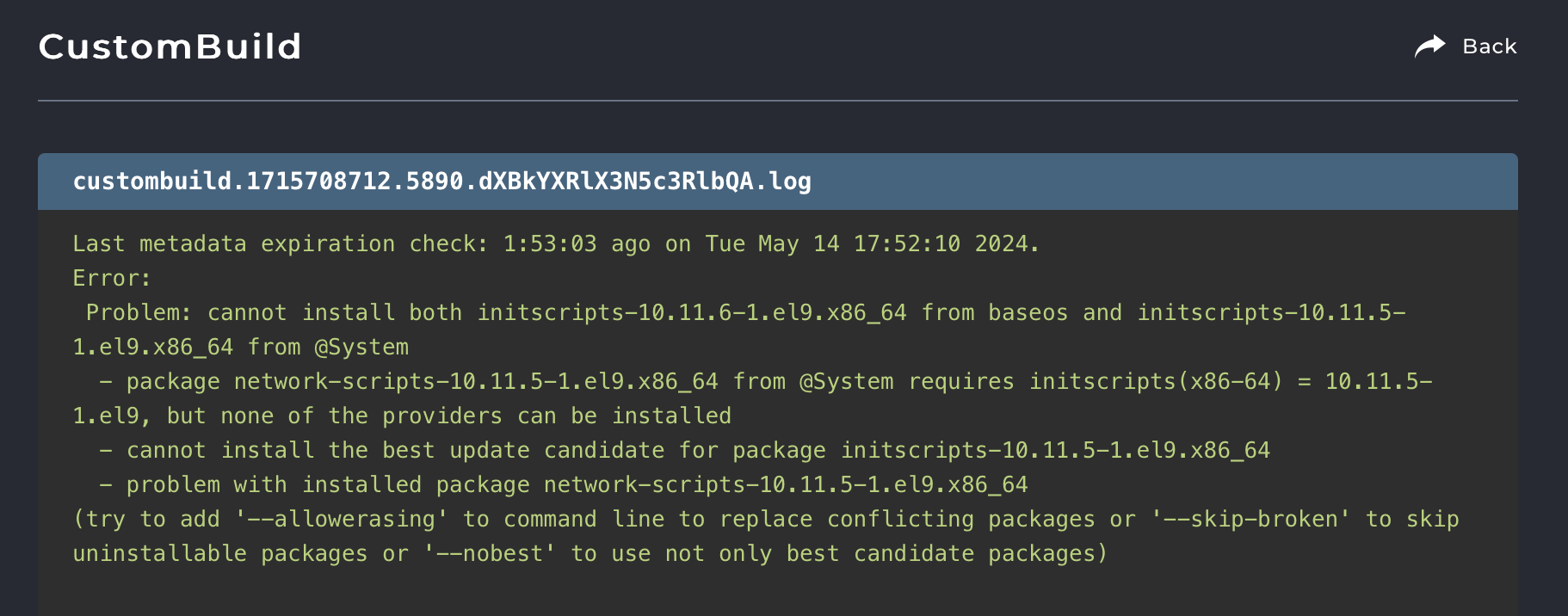 Custombuild error on update | DirectAdmin Forums